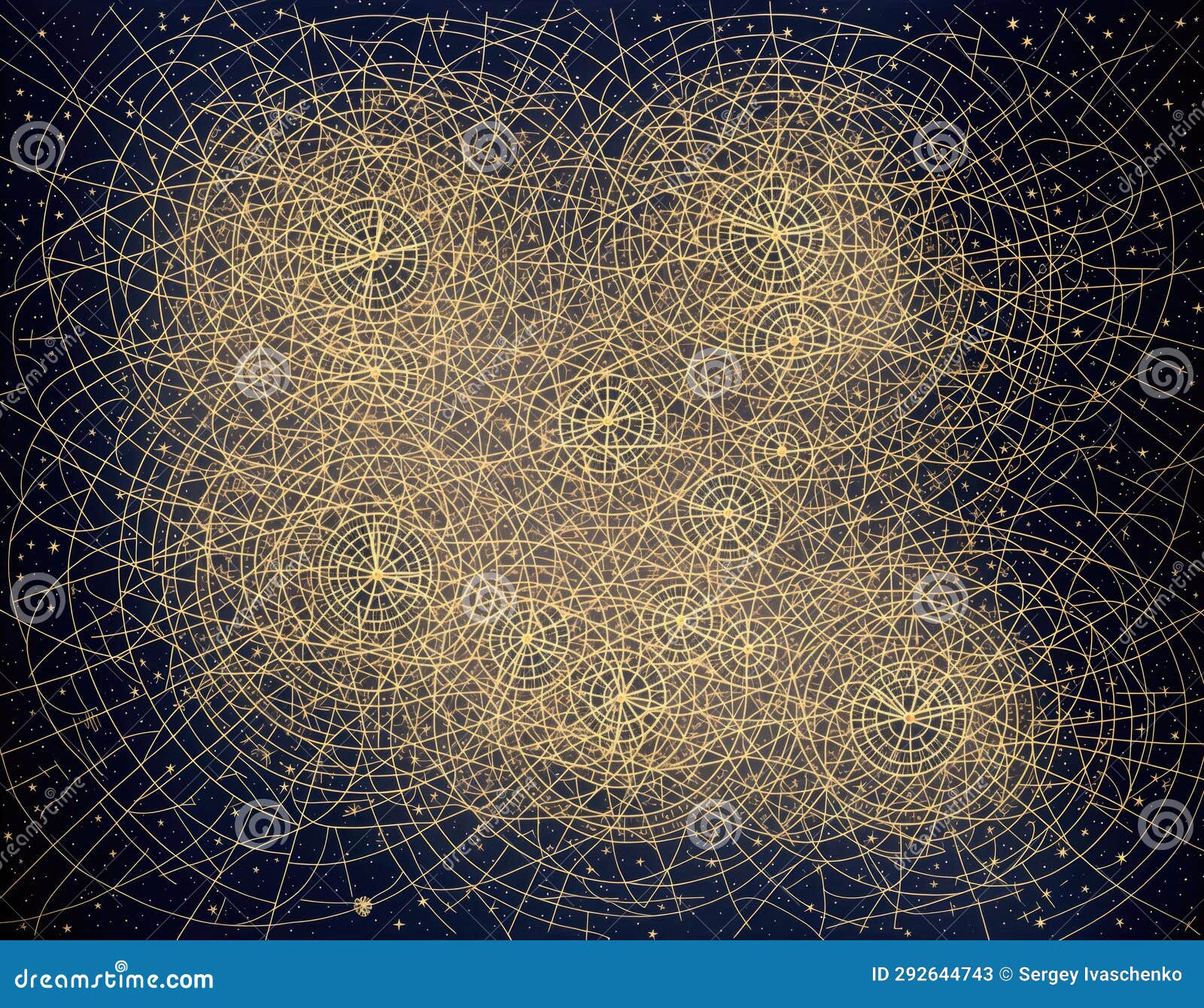 Illustration of a Neural Network of Time, Infinity. Stock Illustration ...