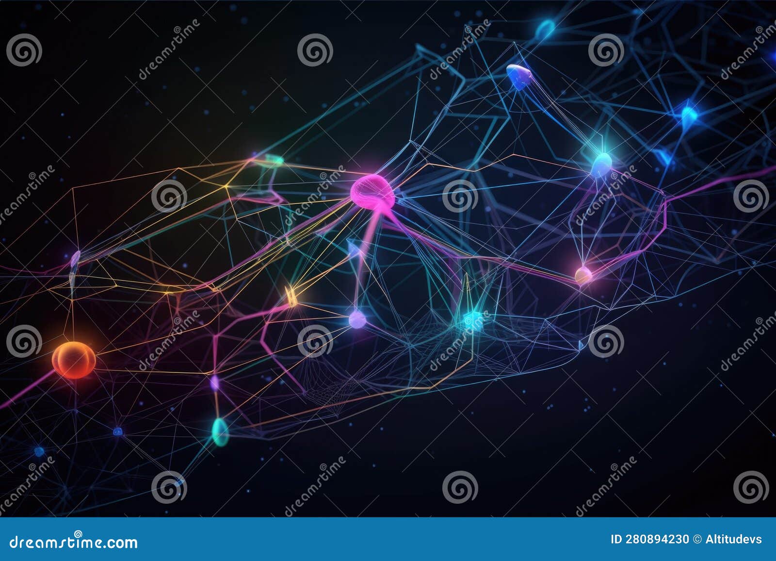 Illustration of Neural Network, with Visible Layers and Connections ...