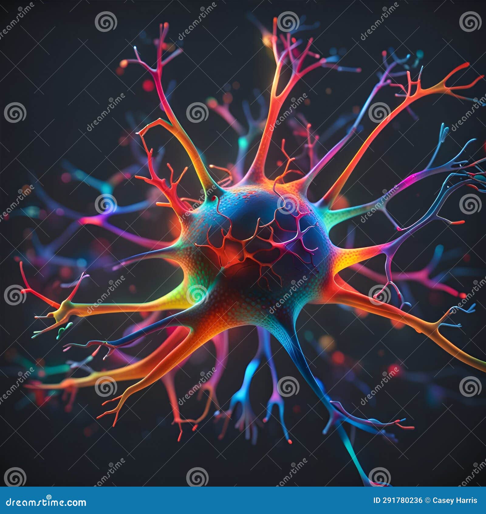 Illustration of Neuron Activity Stock Illustration - Illustration of ...