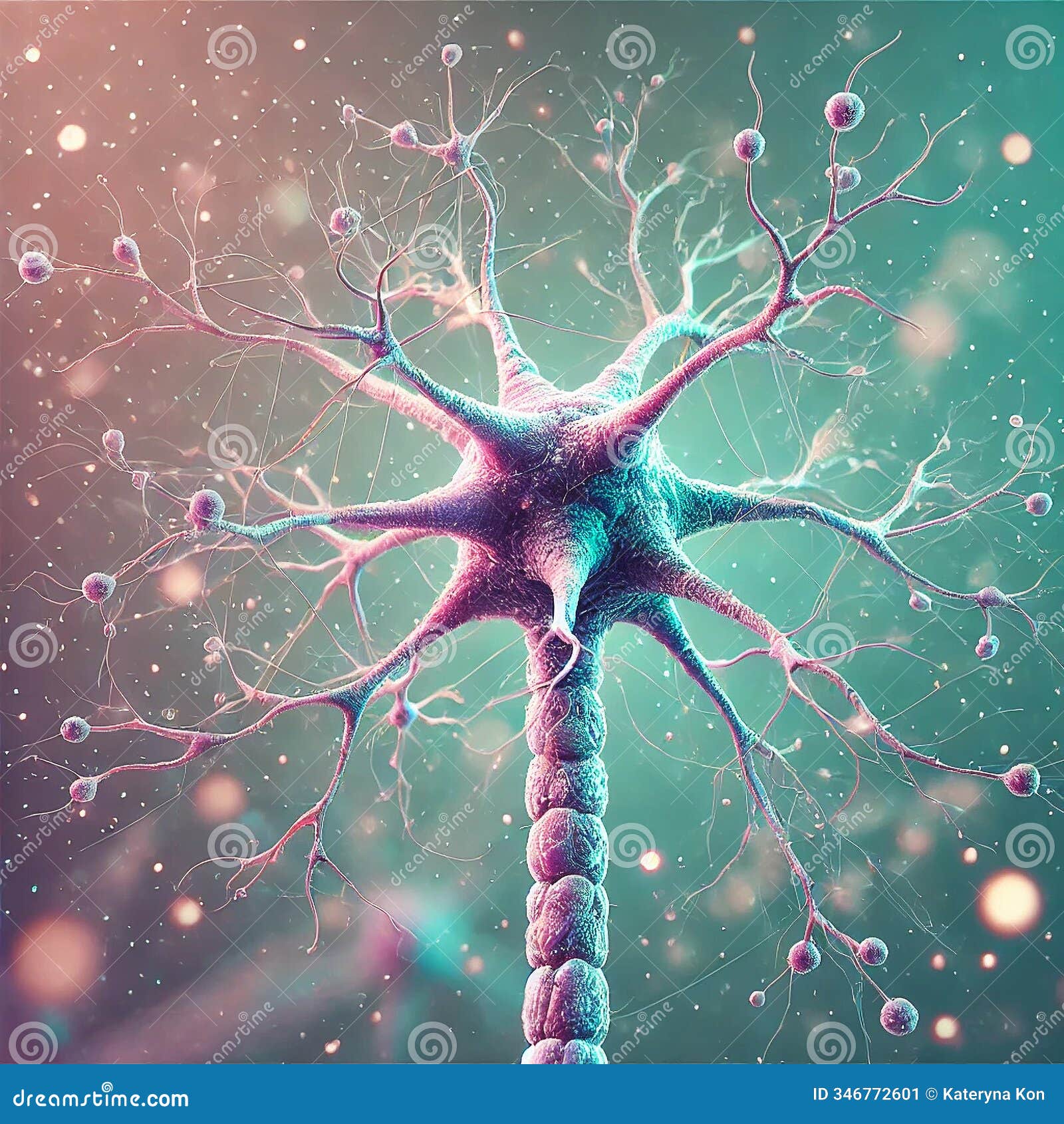 Illustration of Neurons, Highlighting Their Complex Structure with ...