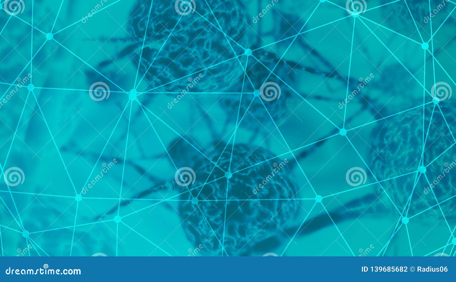 Illustration of Neurons Net Stock Photo - Image of brain, mental: 139685682