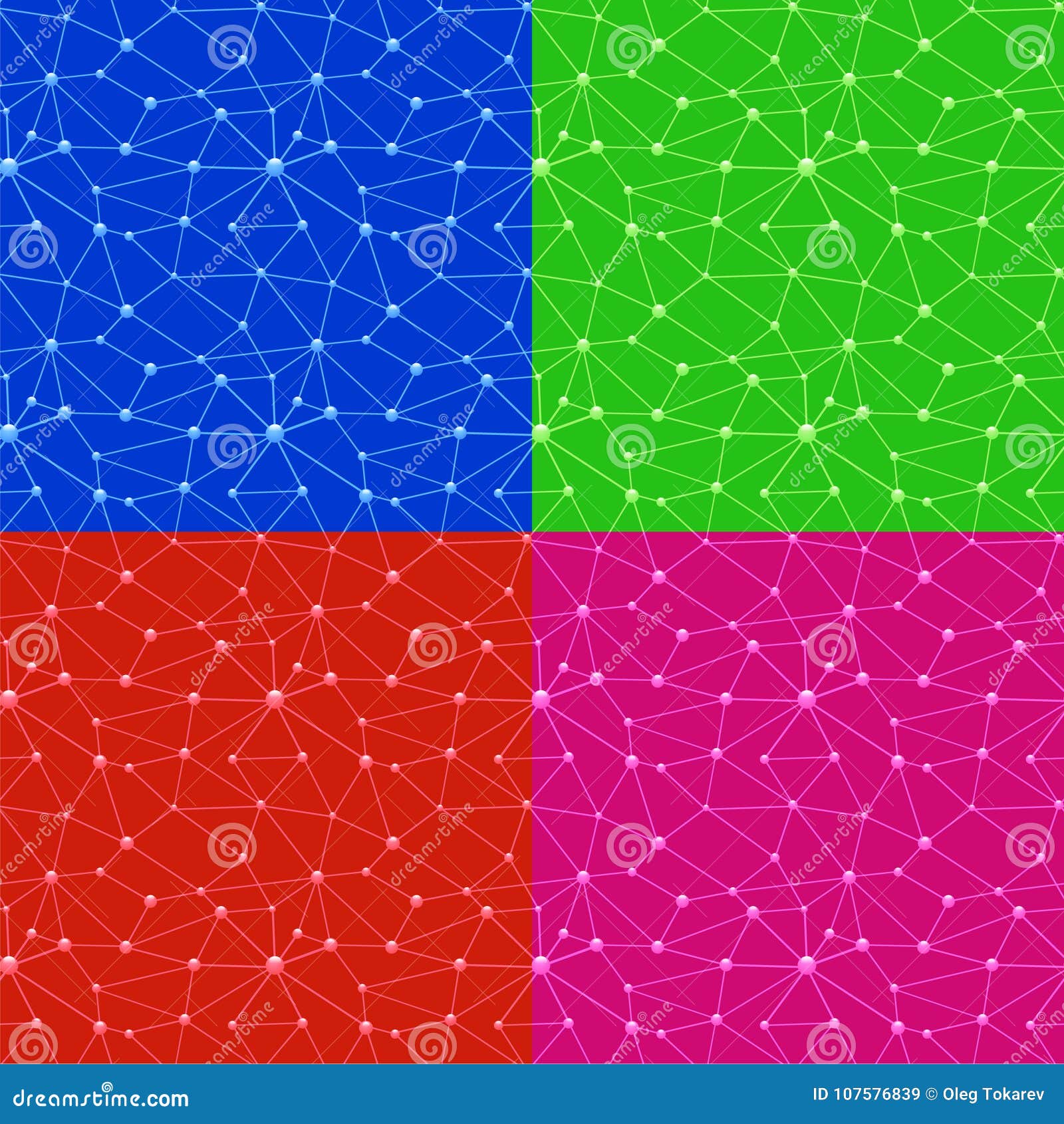 Neurons Web Seamless Patterns Stock Vector - Illustration of colorful ...
