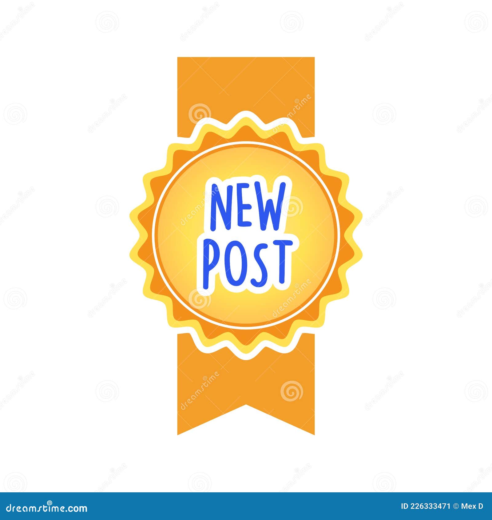Illustration of New Post Button Stock Vector - Illustration of drawn ...
