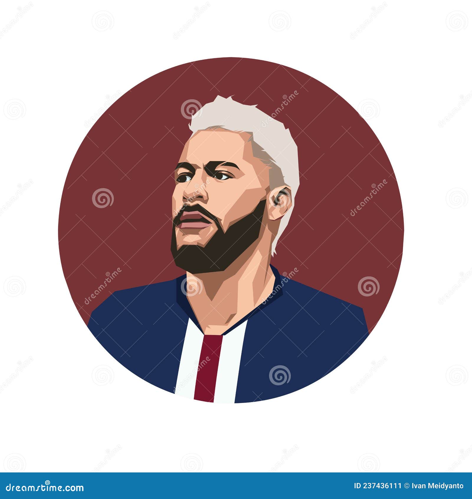 Illustration of Neymar Jr editorial photo. Illustration of moustache ...