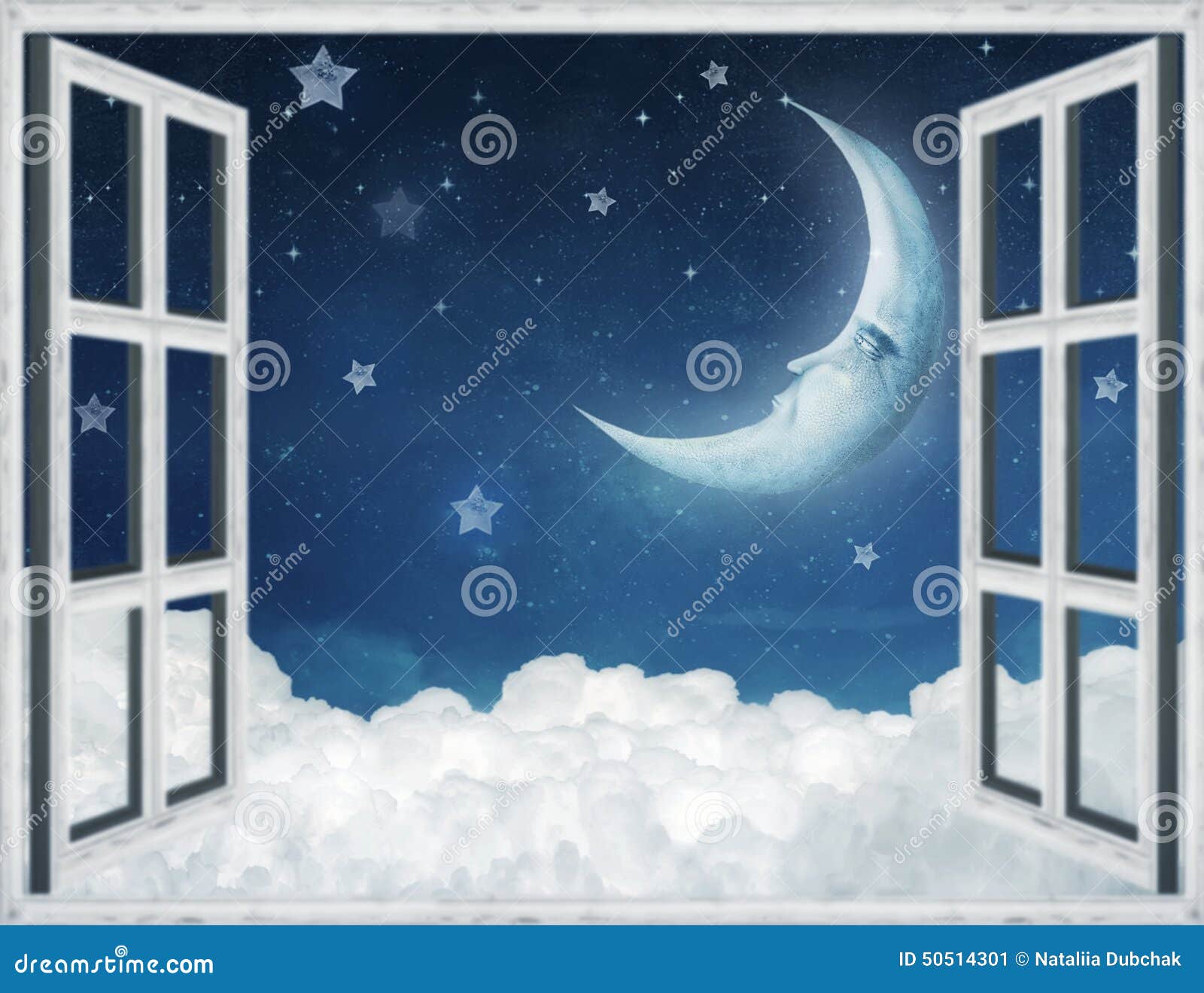 Illustration of a night stock illustration. Illustration of bedtime ...