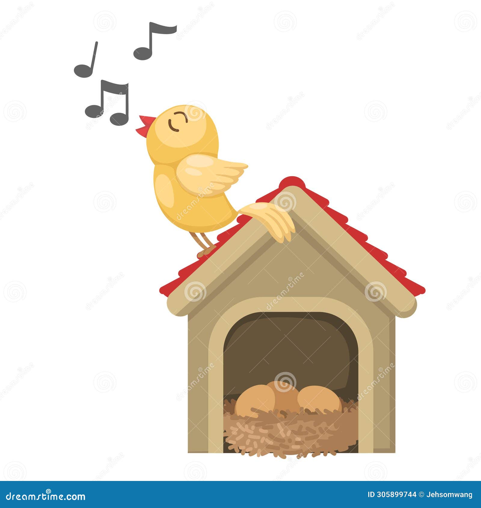 Nightingale Bird Learn To Draw Vector | CartoonDealer.com #61954861