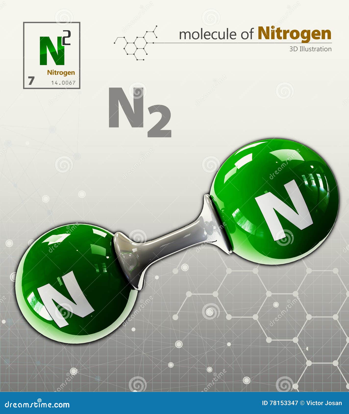Illustration of Nitrogen Molecule Isolated Grey Background Stock ... Illustration of Nitrogen Molecule Isolated Grey Background Stock ...