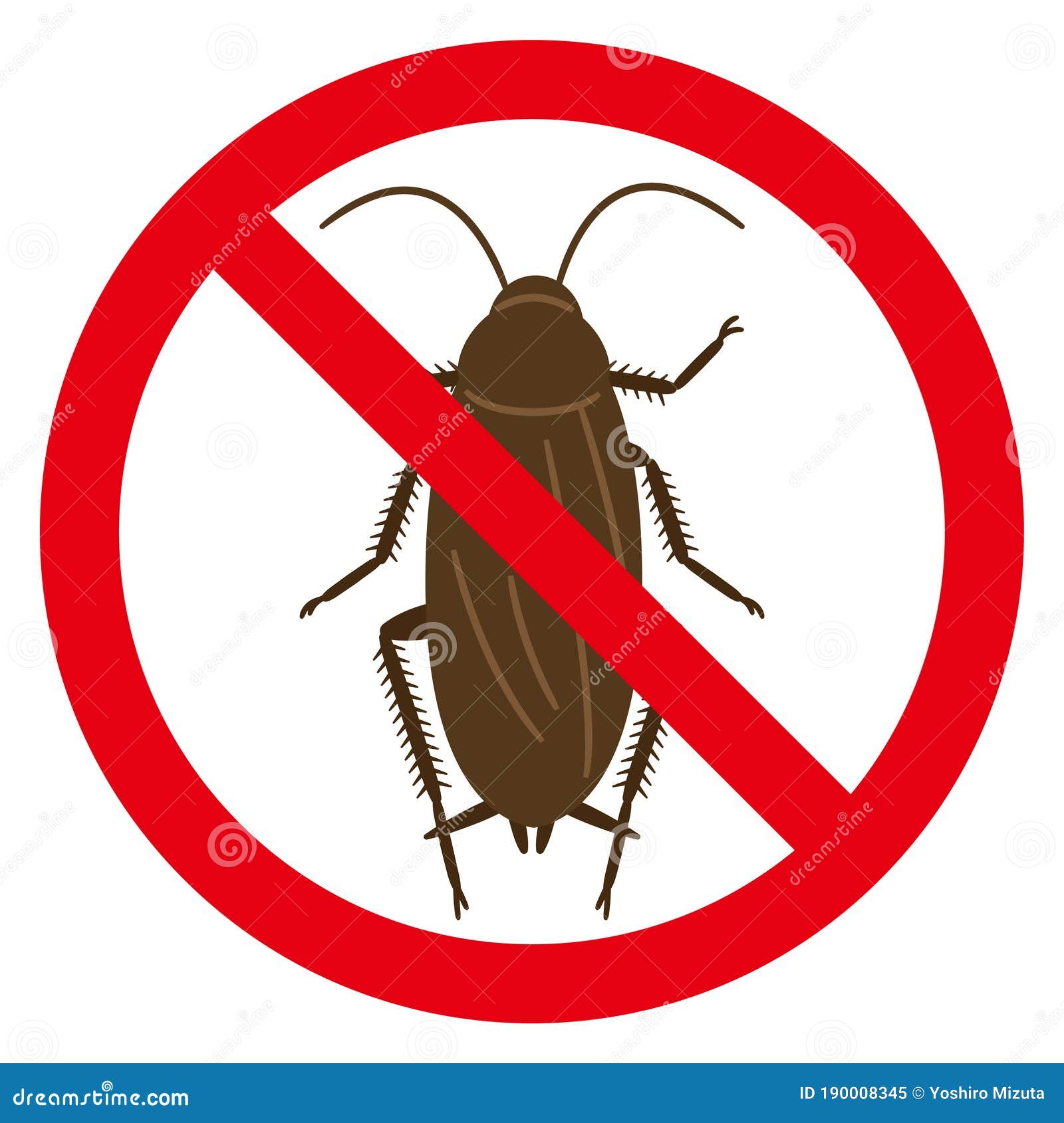 Illustration of No Cockroach Mark Stock Vector - Illustration of ...