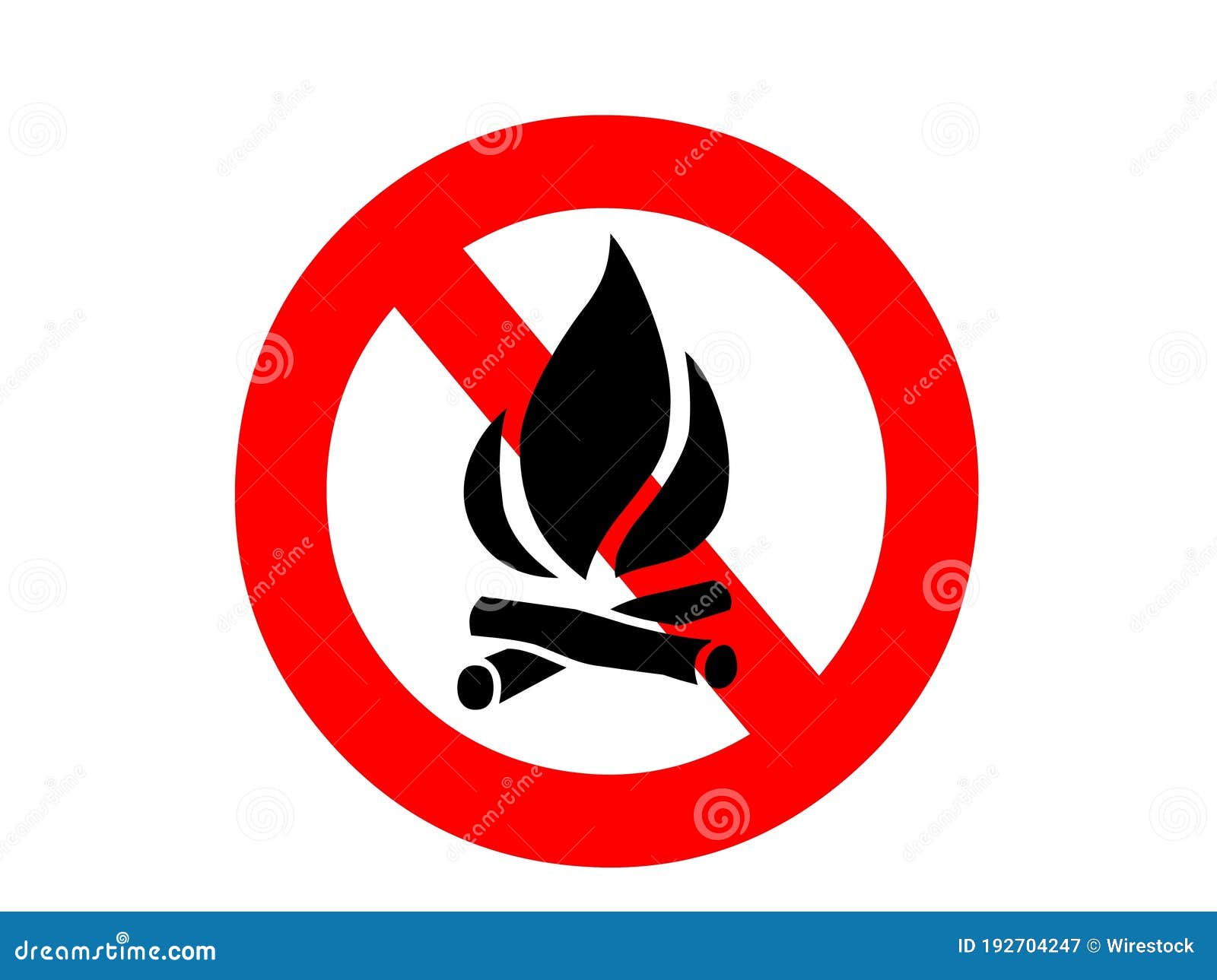 Illustration of No Flame Sign Icon on White Background Stock ...