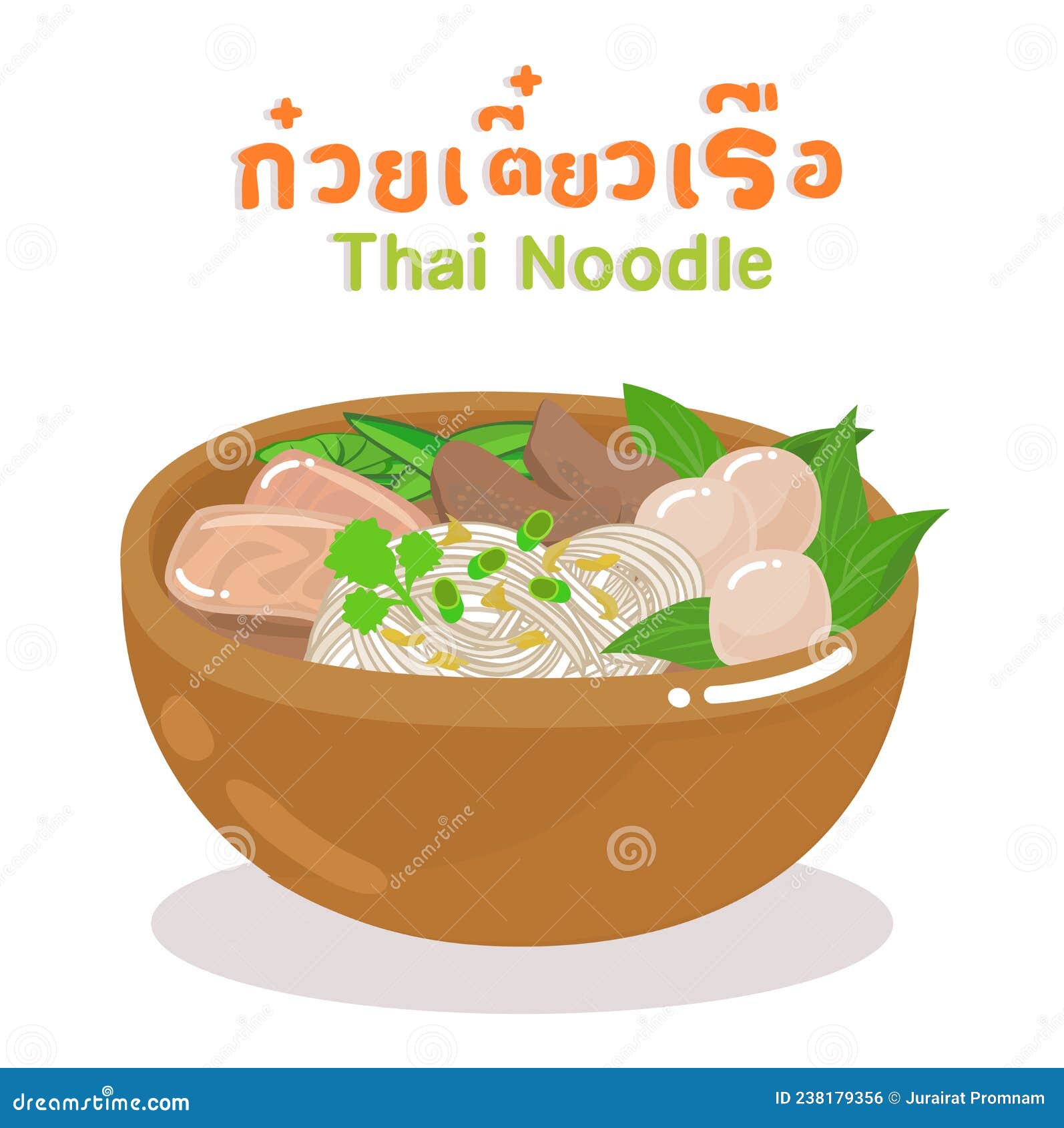 Illustration Noodle Vector on Background. Stock Illustration ...