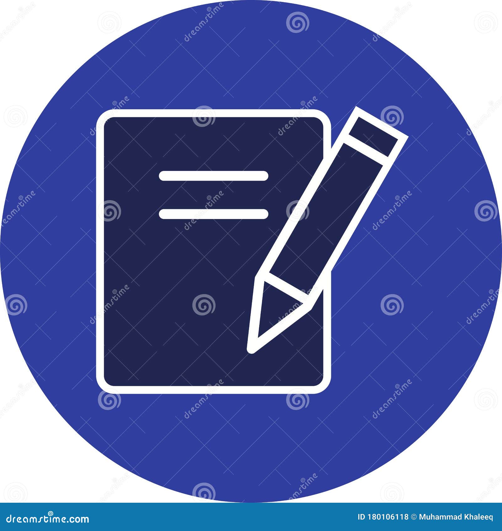 Illustration Notes Icon for Personal and Commercial Use. Stock ...