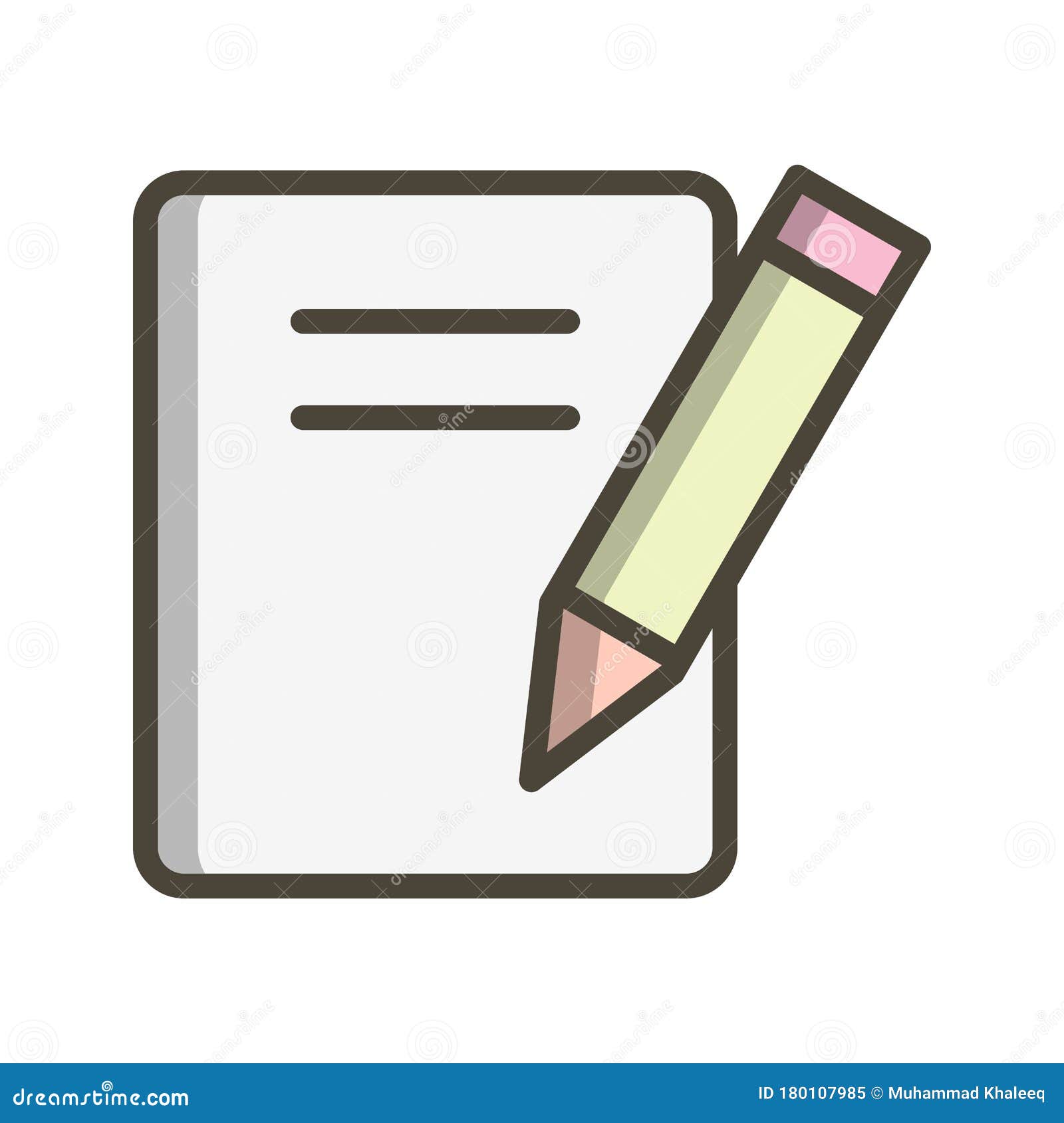 Illustration Notes Icon for Personal and Commercial Use. Stock ...