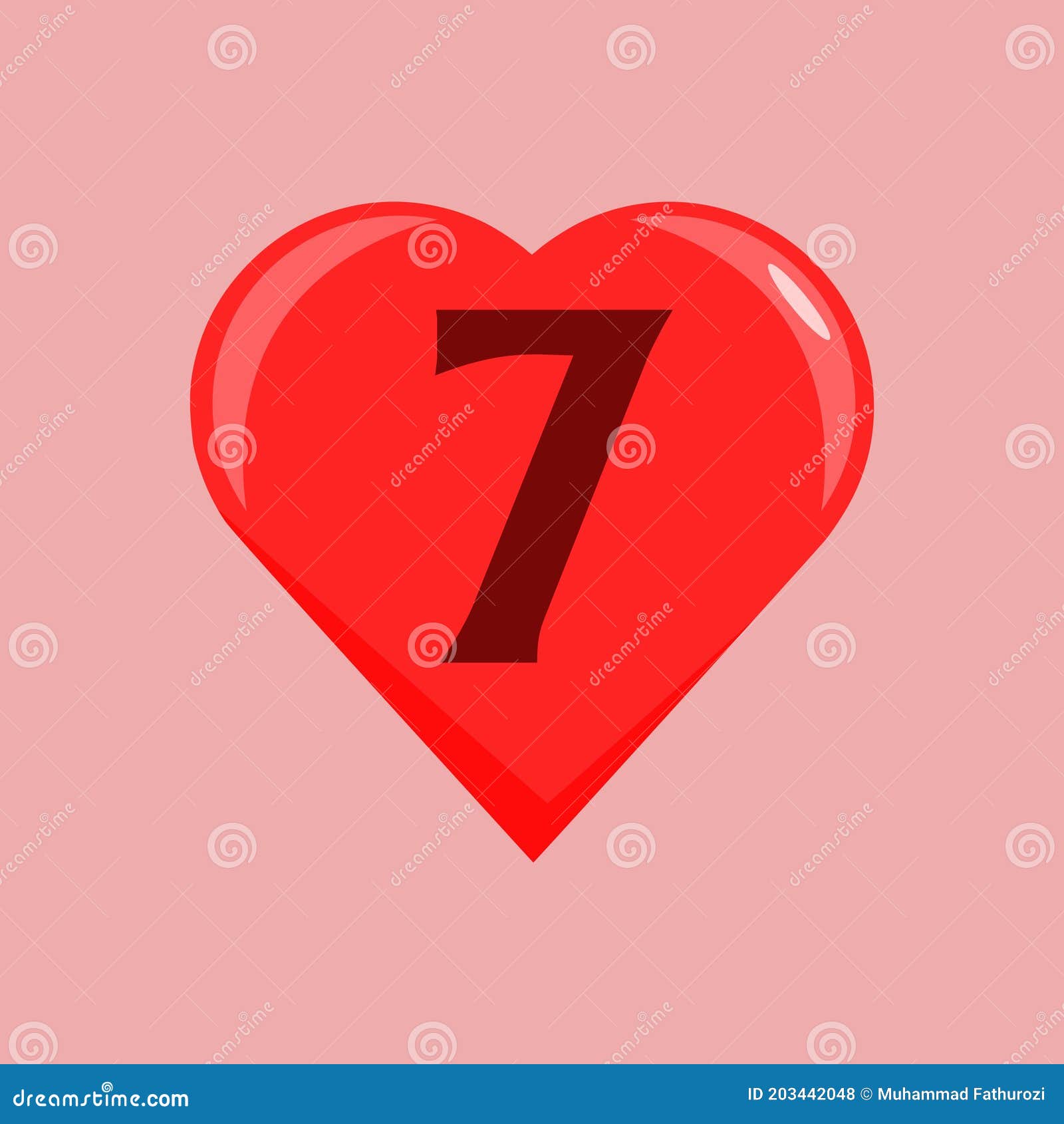 Illustration Number 7 Inside the Love Logo. Very Pretty and Pretty ...