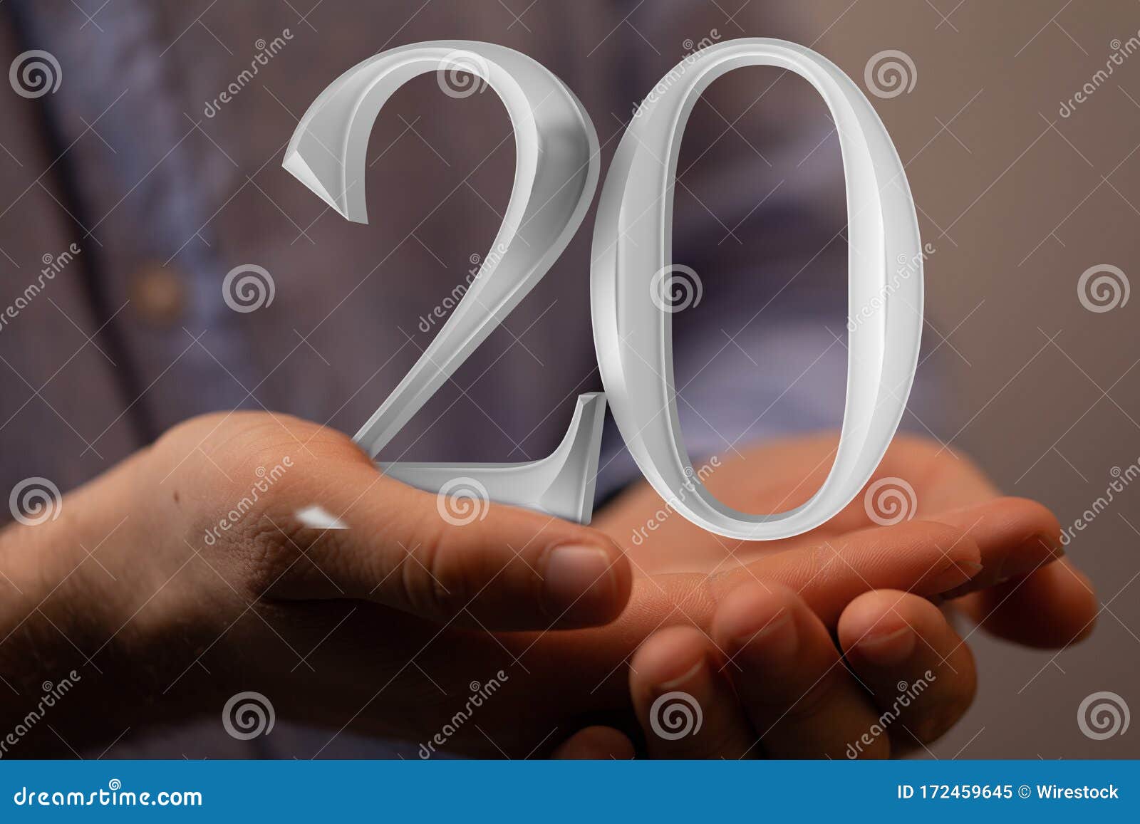 Illustration of the Number 20 Over Someone S Hands Stock Image - Image ...