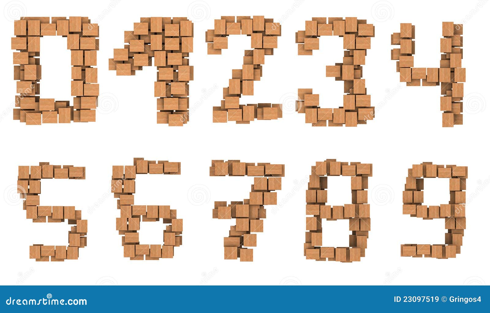 Illustration of the Numbers 0 To 9 Stock Illustration - Illustration of ...