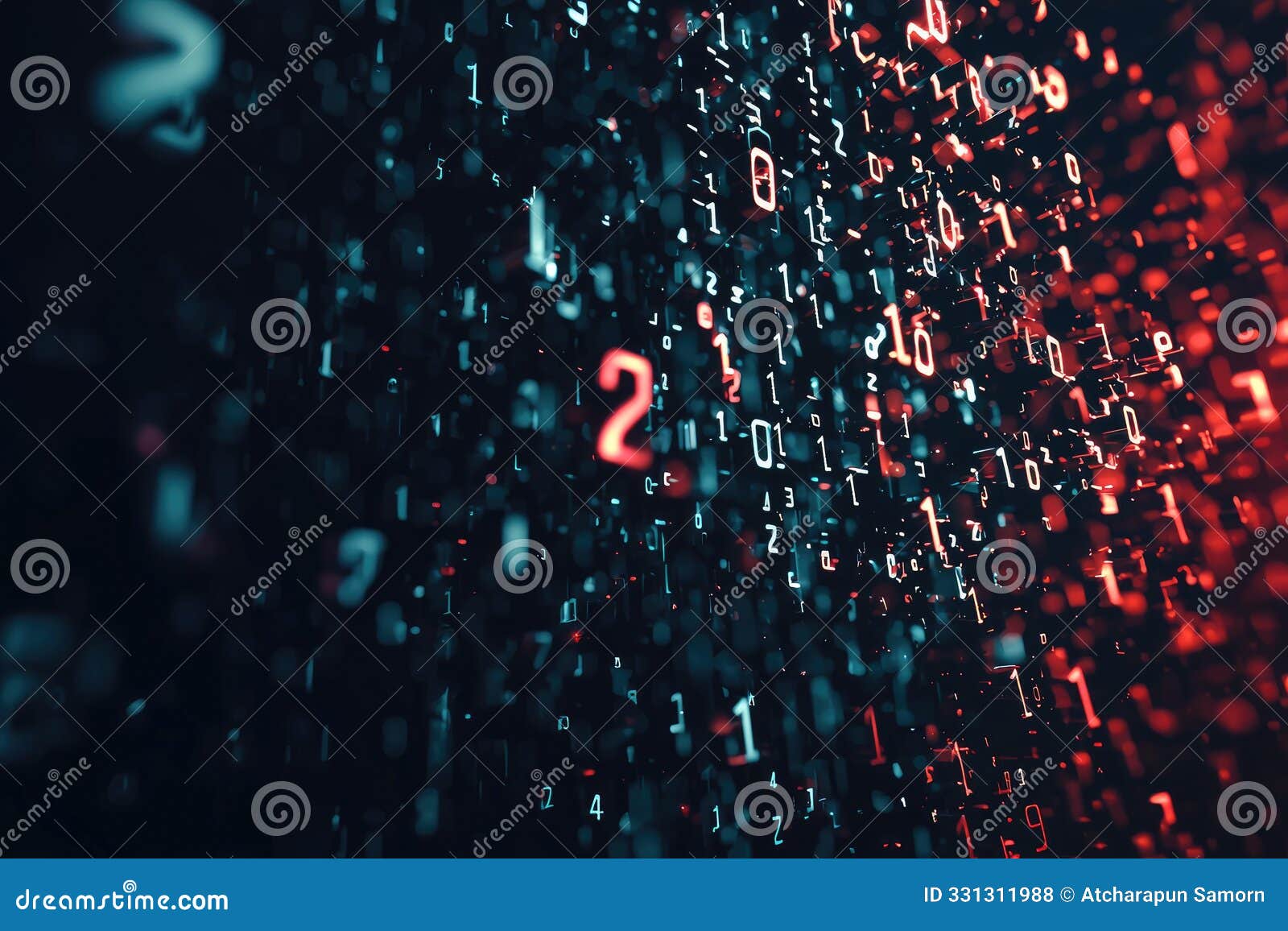 An Illustration of Numbers Intertwined with Geometric Shapes, Gradually ...