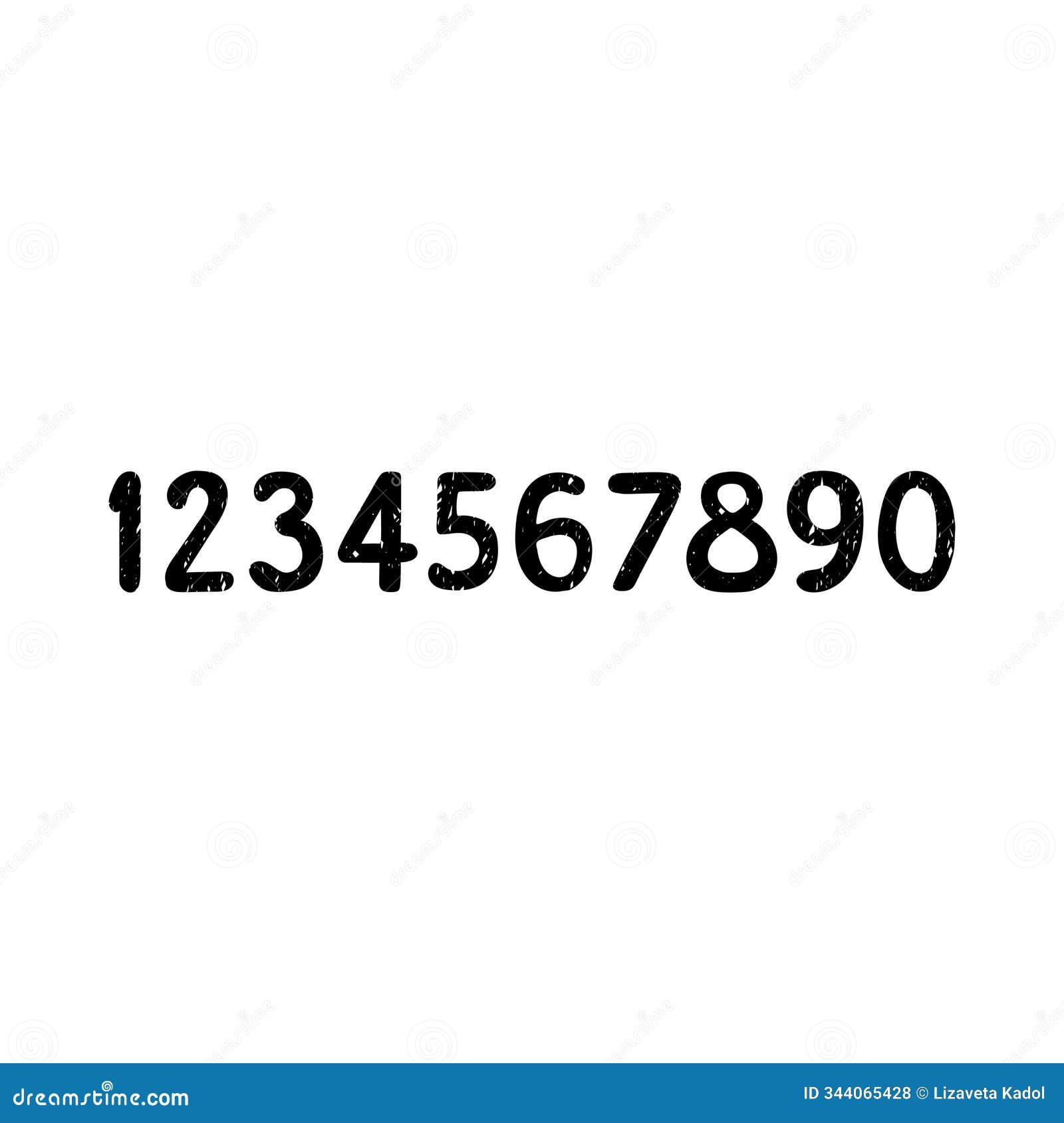 Illustration of Numbers Set Stock Vector - Illustration of black ...