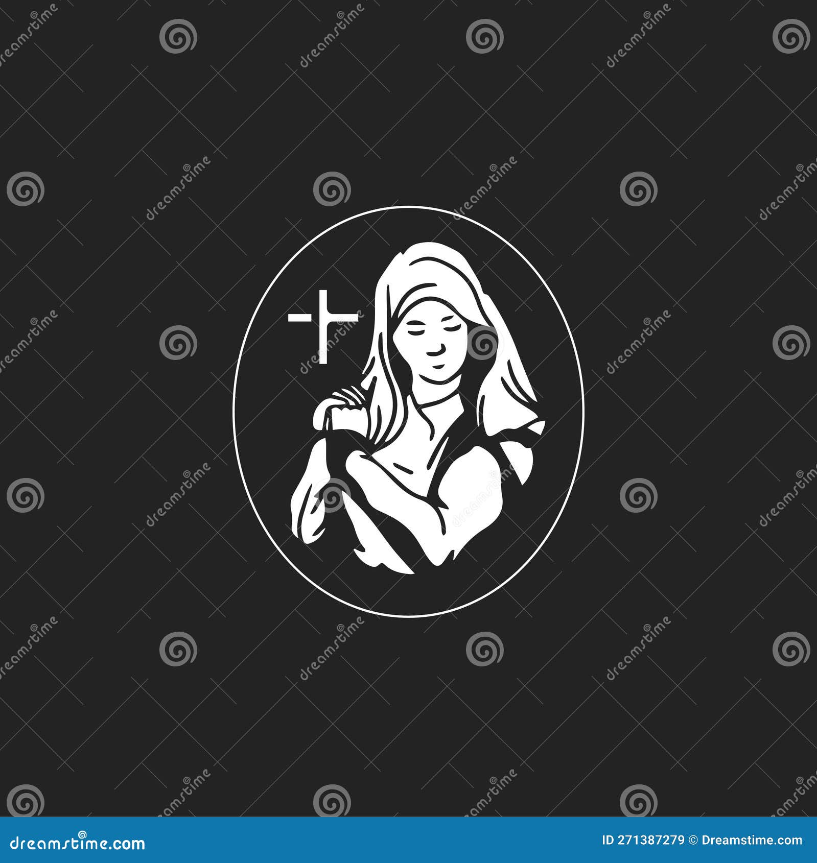 Illustration Nun Logo stock vector. Illustration of avatar - 271387279
