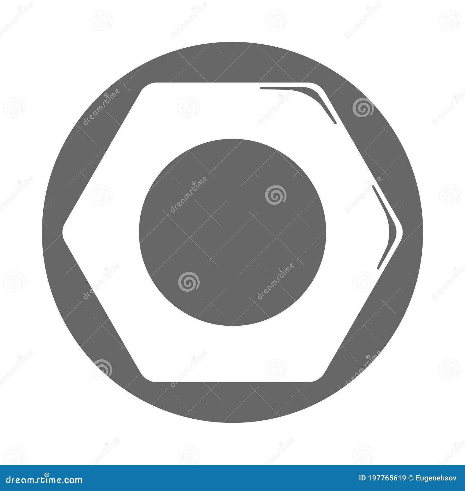 Illustration Nut Tool Icon Workshop Industrial Instrument Stock Vector ...