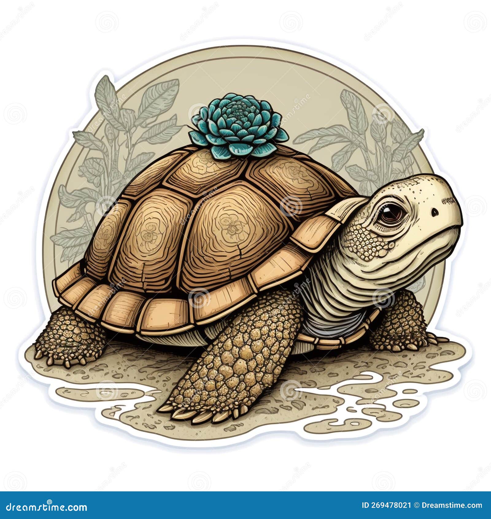 Turtle Vintage Toons: Funny Character, Vector Illustration Trendy ...