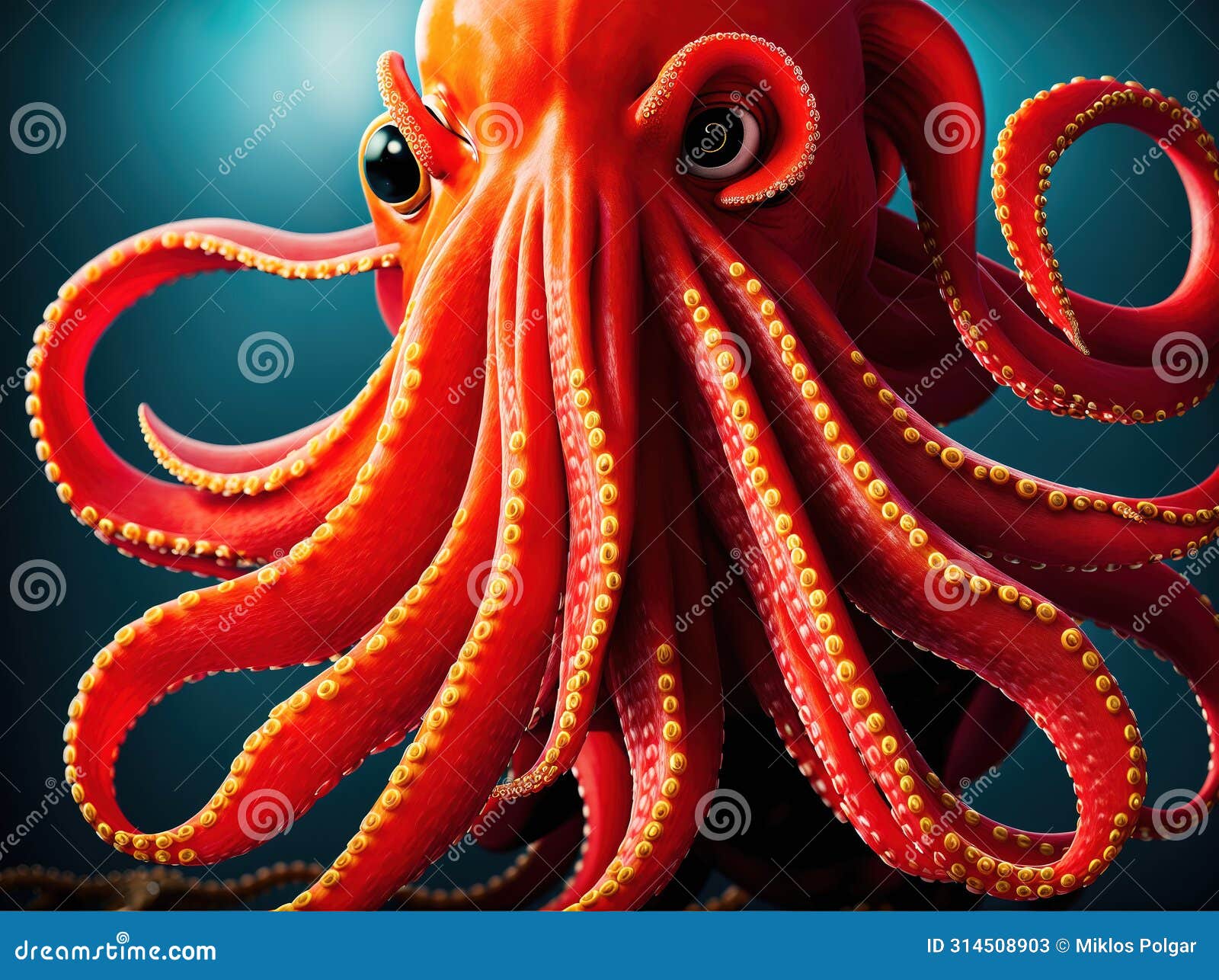 An Illustration of an Octopus. Stock Image - Image of pink, marine ...