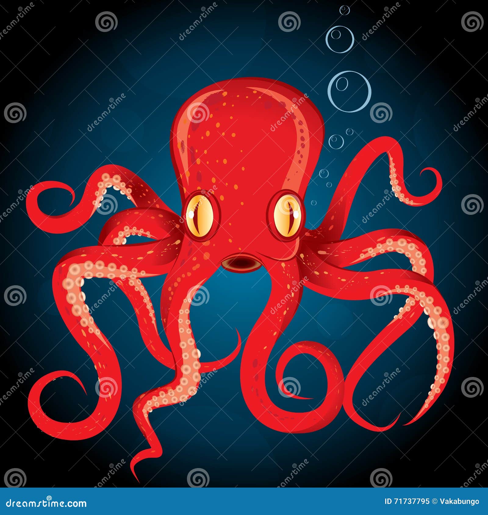 Illustration: The Octopus Monster Comes To Wish You Merry Christmas ...
