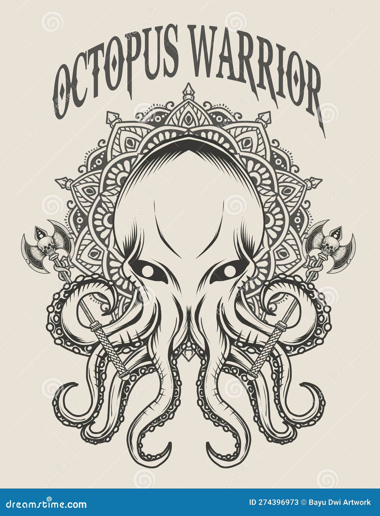 Octopus Mandala Coloring Pages For Adults Cartoon Vector ...