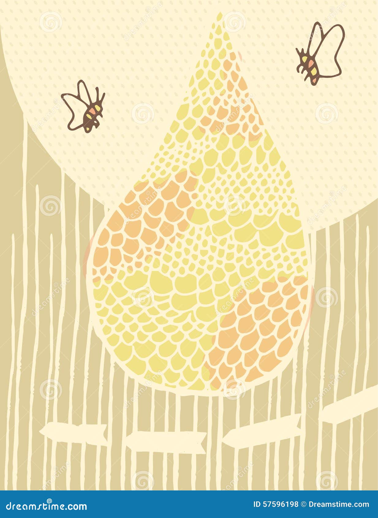 Illustration Ofan Abstract Bee Hive Stock Illustration - Illustration ...