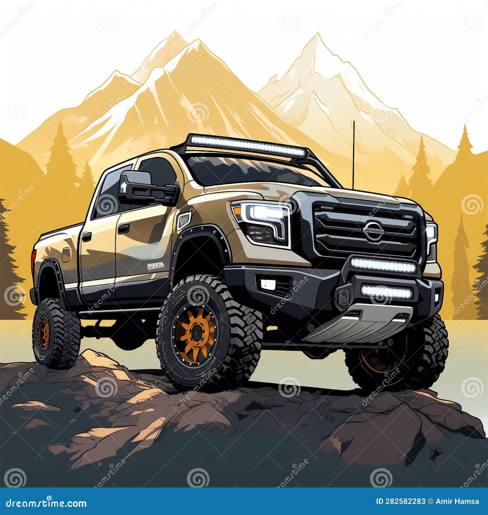 Illustration Off Road Car for Sticker Design, Vector Style Stock ...