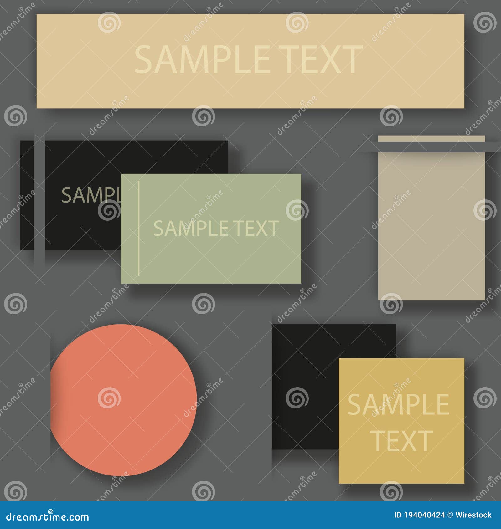 Illustration of Office Post-it Notes in Different Colors and Shapes ...