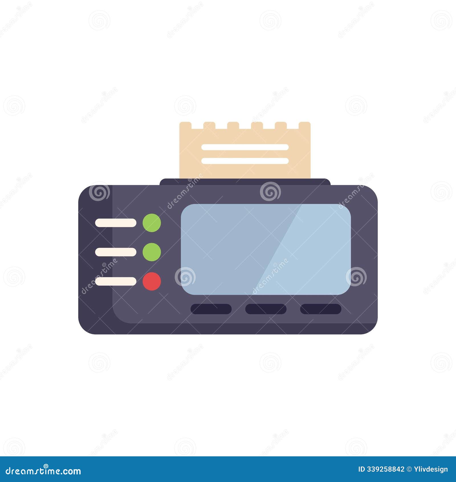 Office Printer Printing Paper Document Using Ink Cartridge Stock Vector ...