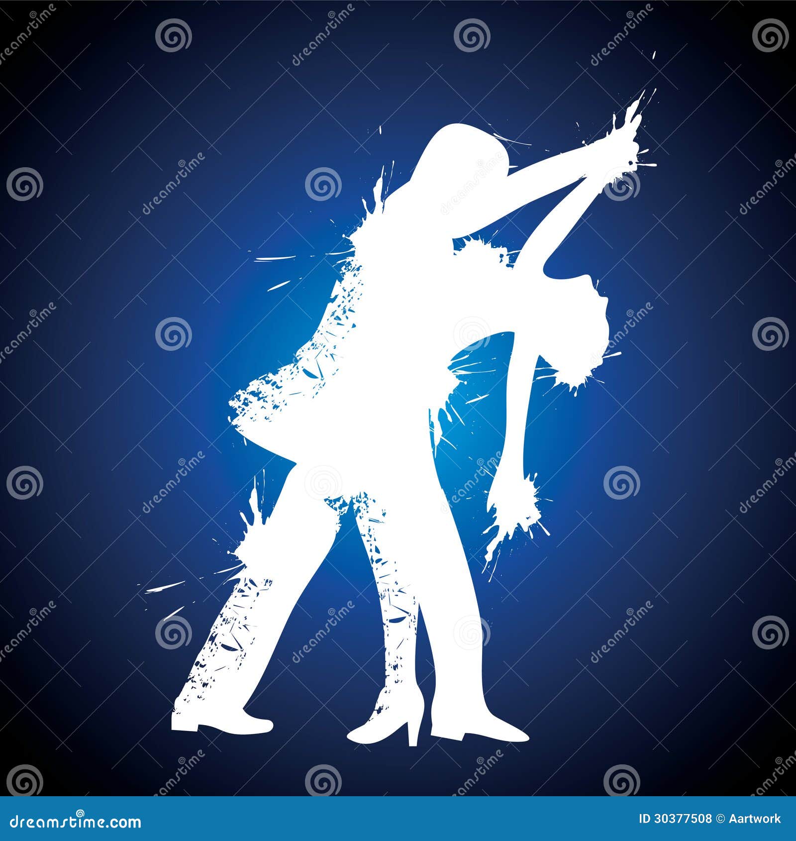 Sexy Salsa Couple Dancing Continuous One Line Drawing. Latin Ballroom ...