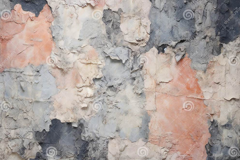 Old Stone Wall with Peeling Paint, Abstract Background and Texture ...