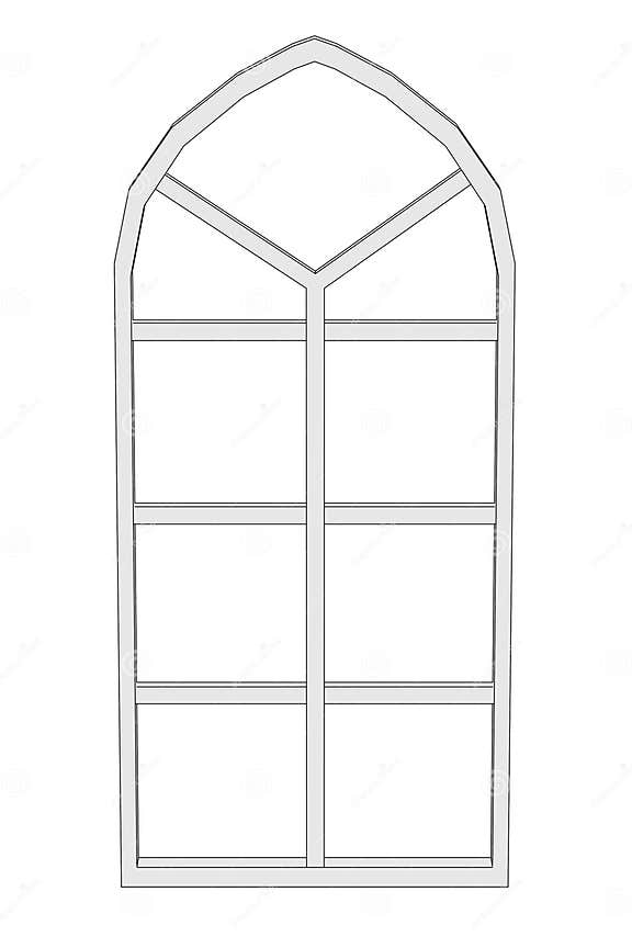 Illustration of old window stock illustration. Illustration of handdraw ...