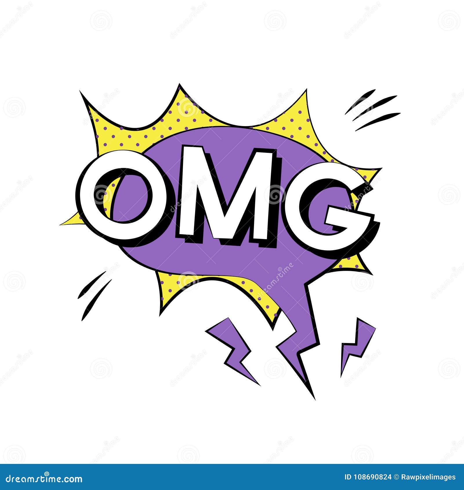 Illustration of OMG Expression Comic Stock Illustration - Illustration ...