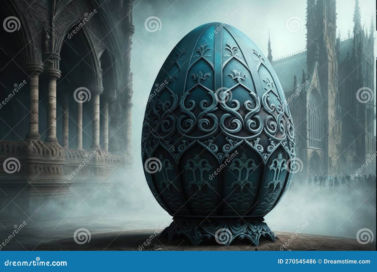One Big Gothic Easter Egg stock illustration. Illustration of painting ...