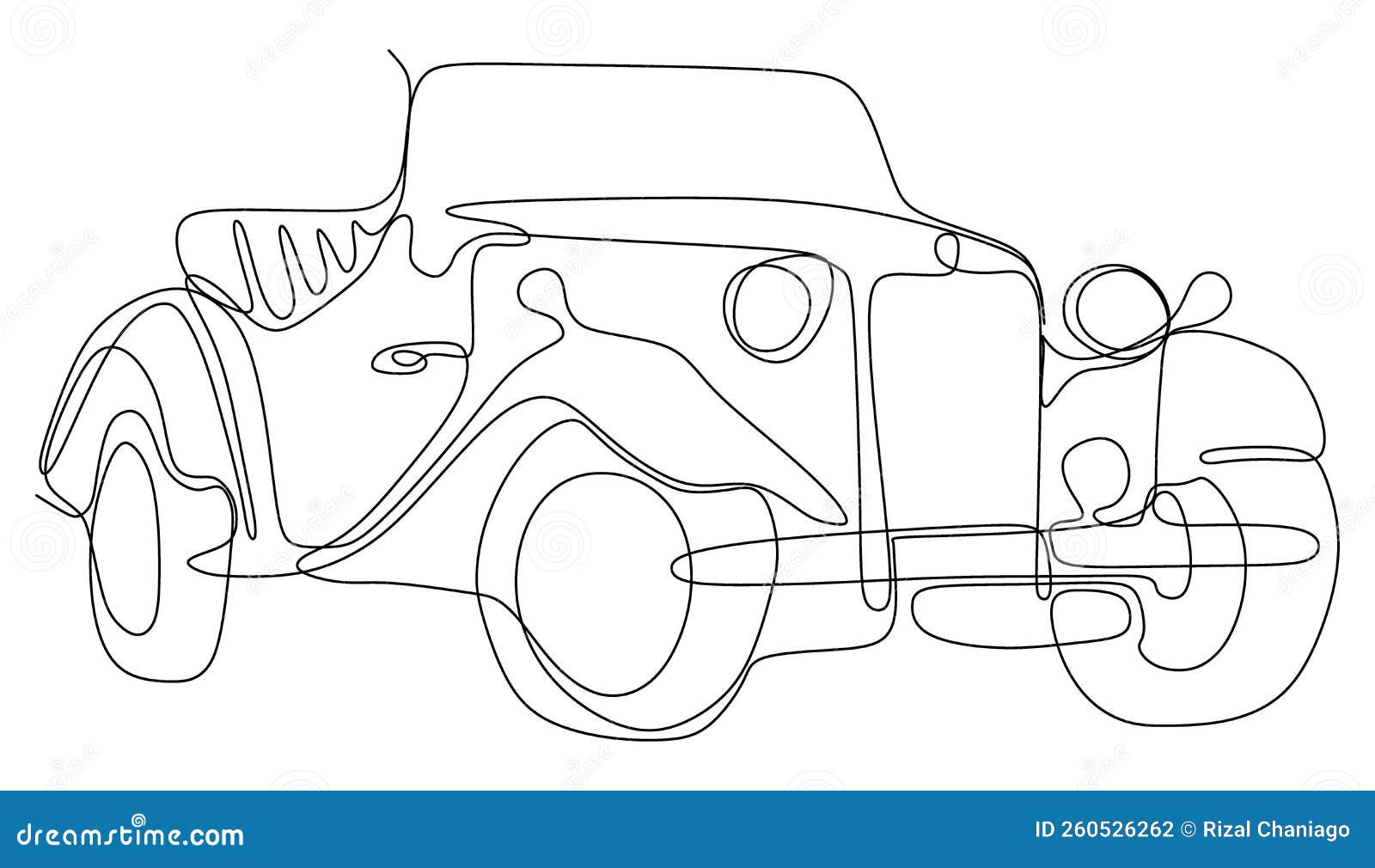 An Illustration, One Line Art. Continuous One Line Drawing Stock ...