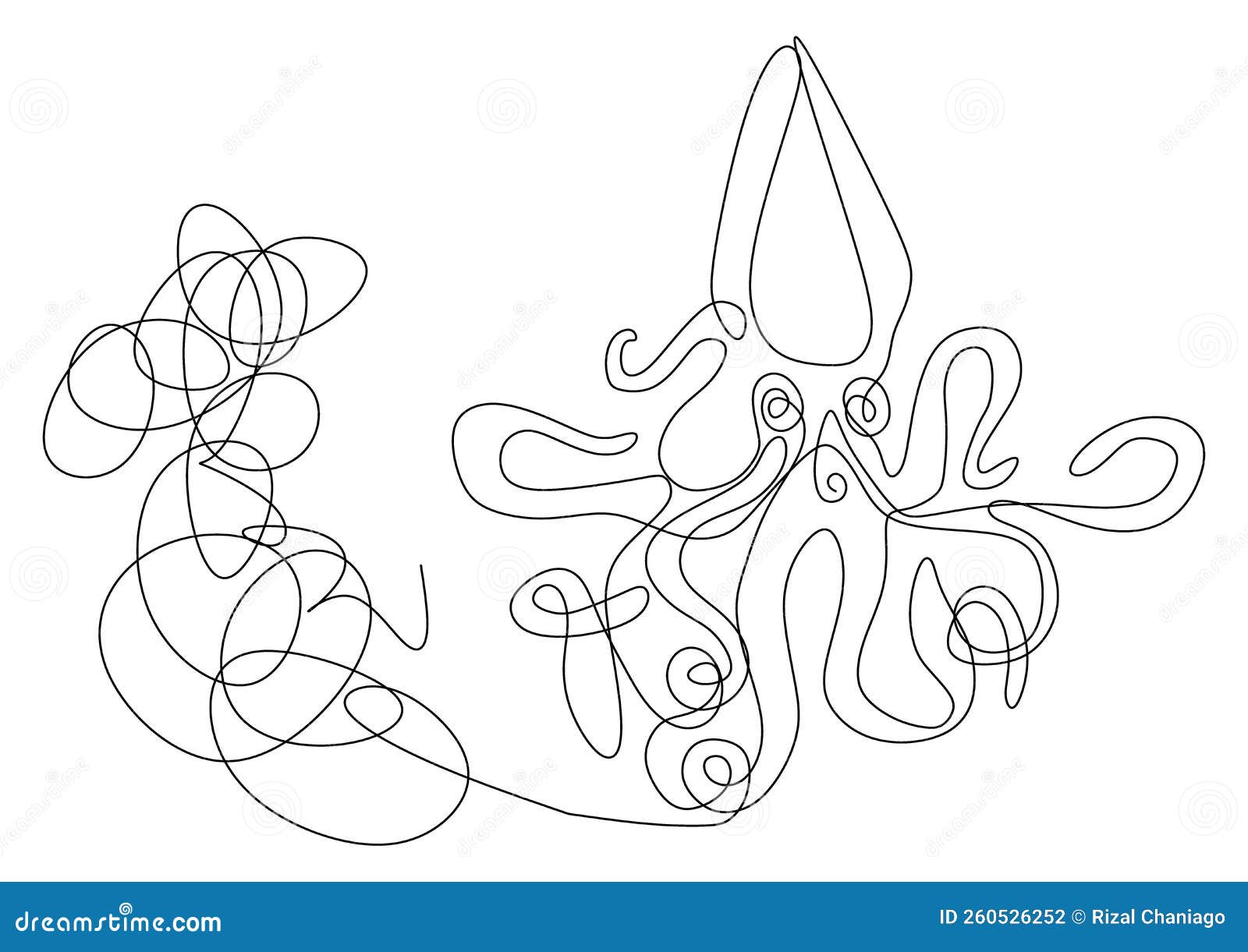 An Illustration, One Line Art. Continuous One Line Drawing Stock ...