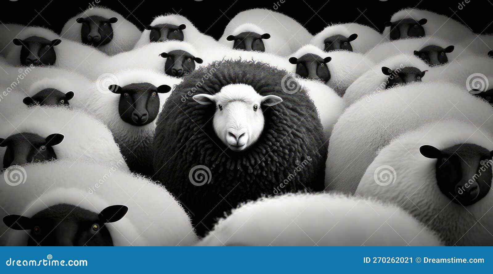 A Black Sheep among White Sheep Stock Illustration - Illustration of ... A Black Sheep among White Sheep Stock Illustration - Illustration of ...