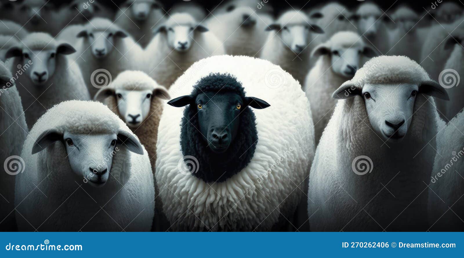 A Black Sheep among White Sheep Stock Illustration - Illustration of ... A Black Sheep among White Sheep Stock Illustration - Illustration of ...