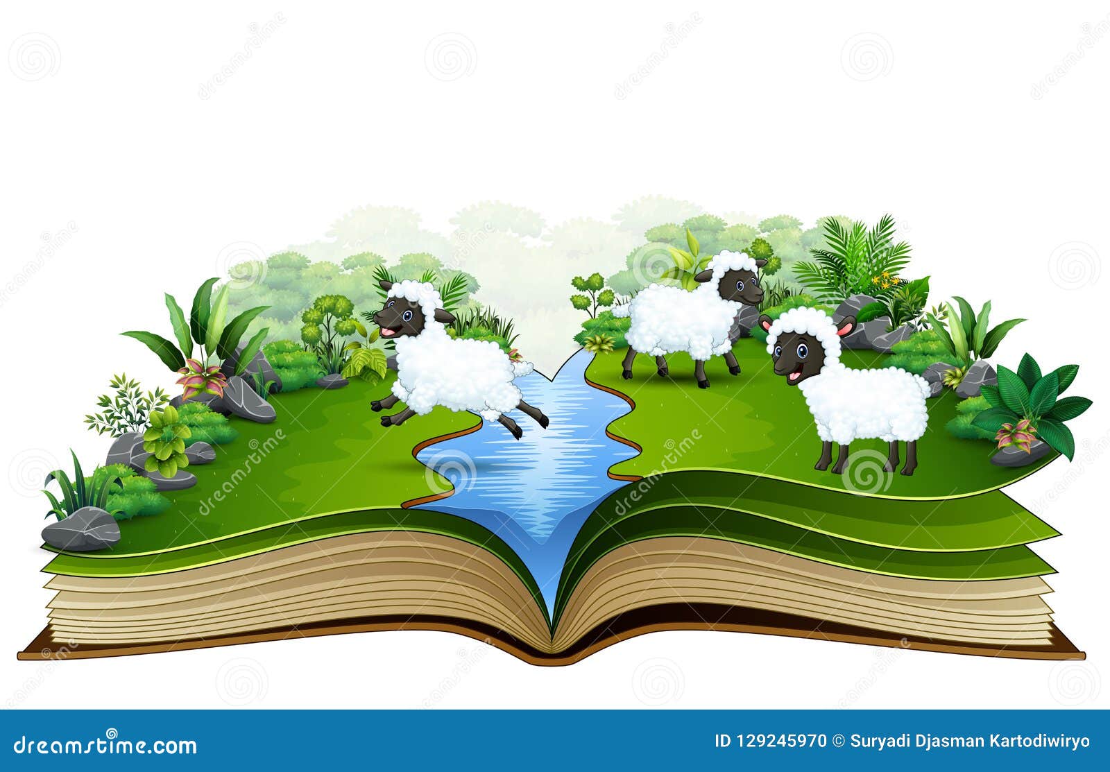 Sheep Playing The Piano, Cute Musician Animal Cartoon Character With ...