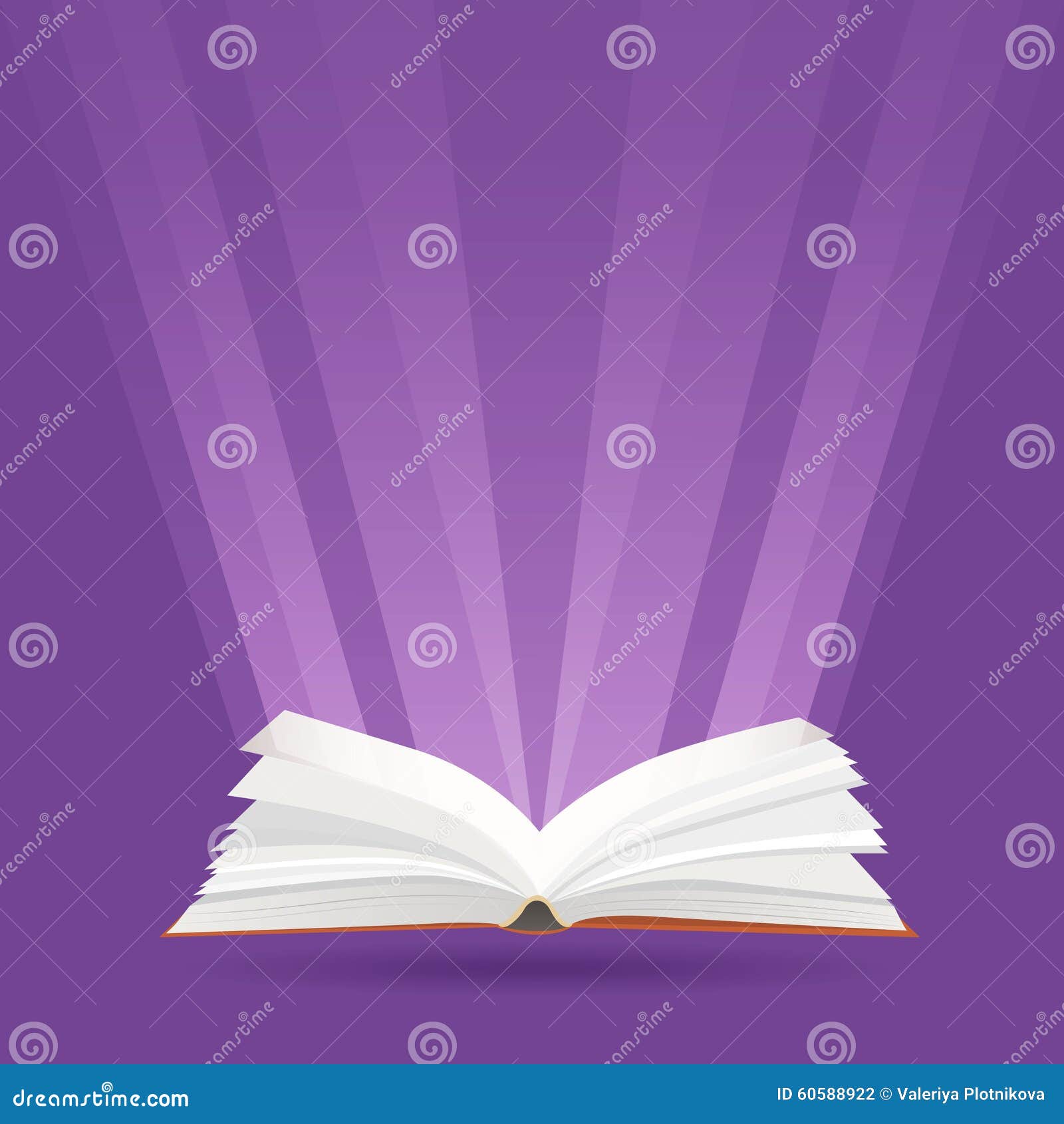 Illustration with Open Book, and Rays of Light. Stock Vector ...