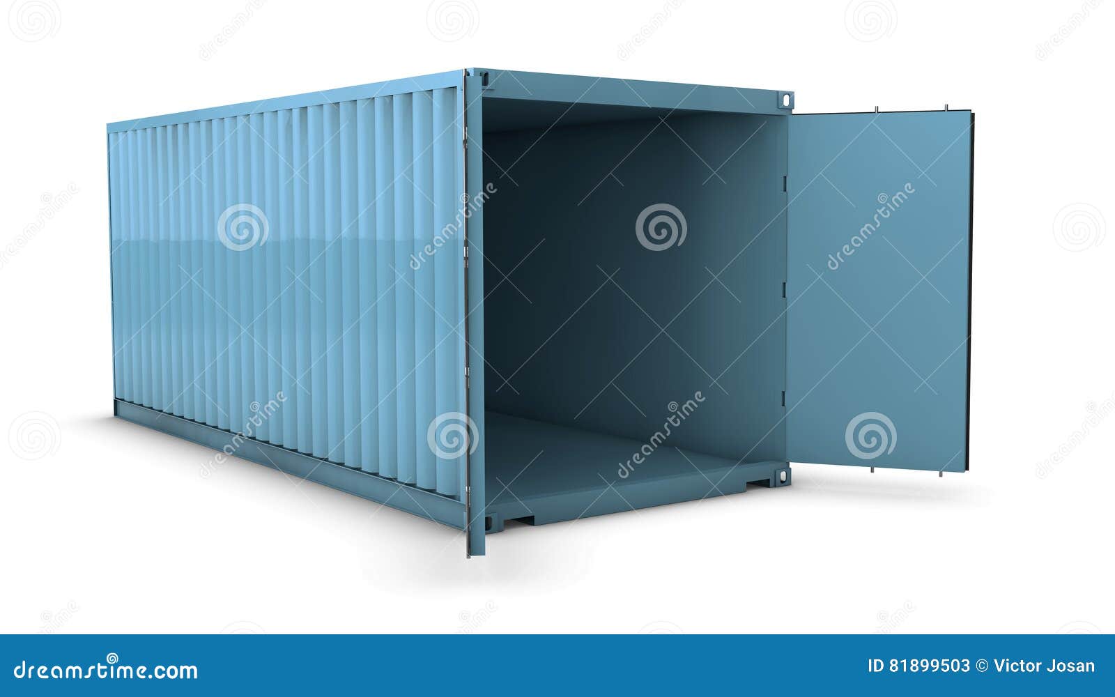 Illustration of Open Empty Container on White Background Stock ...