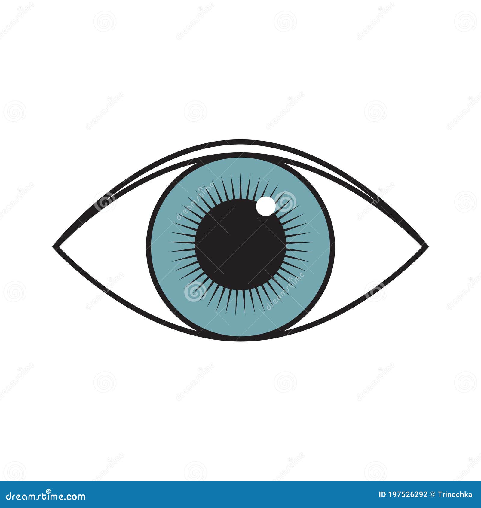 Illustration of an Open Human Eye Stock Vector - Illustration of open ...