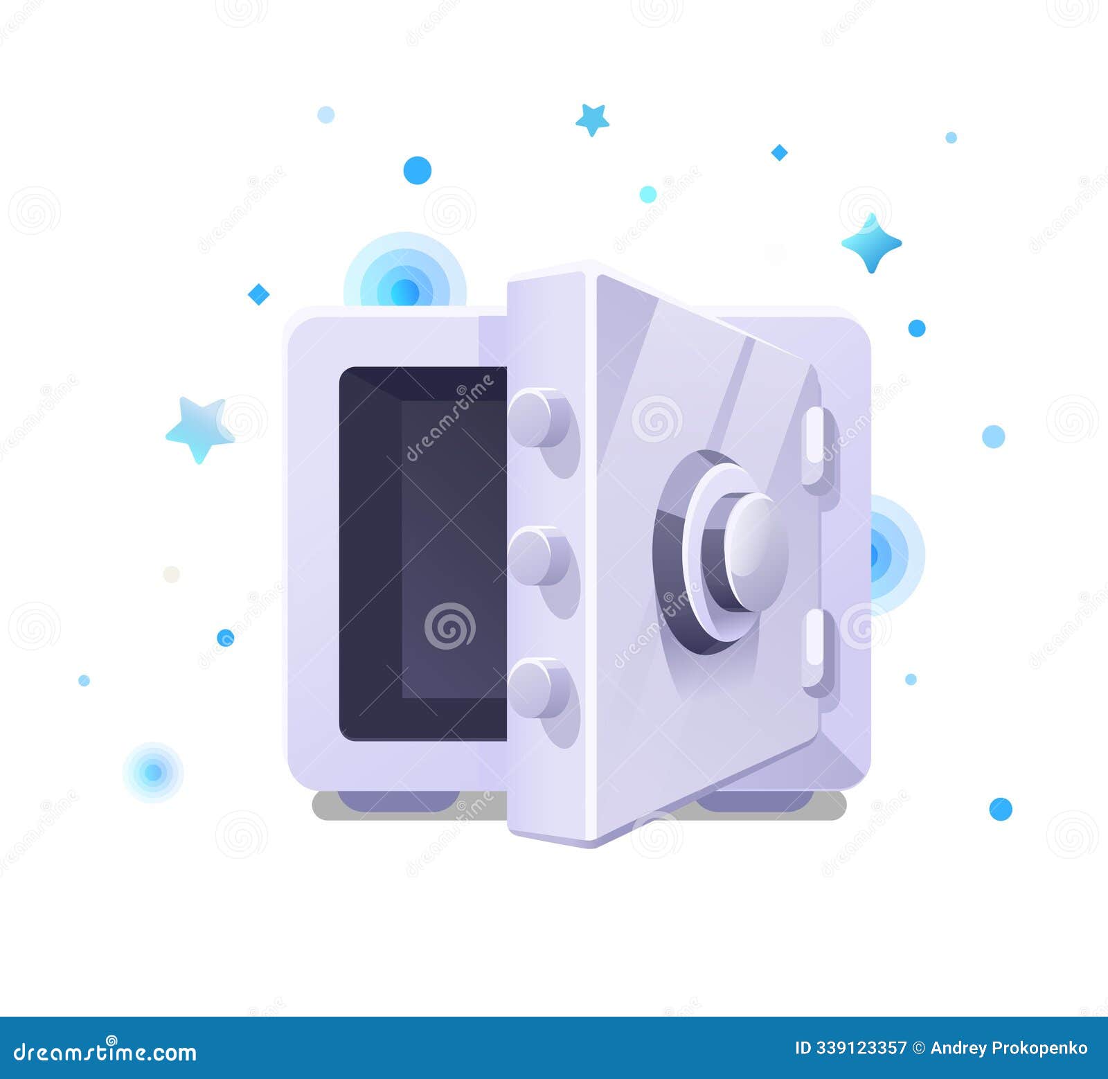Illustration of an Open Safe Stock Vector - Illustration of combination ...