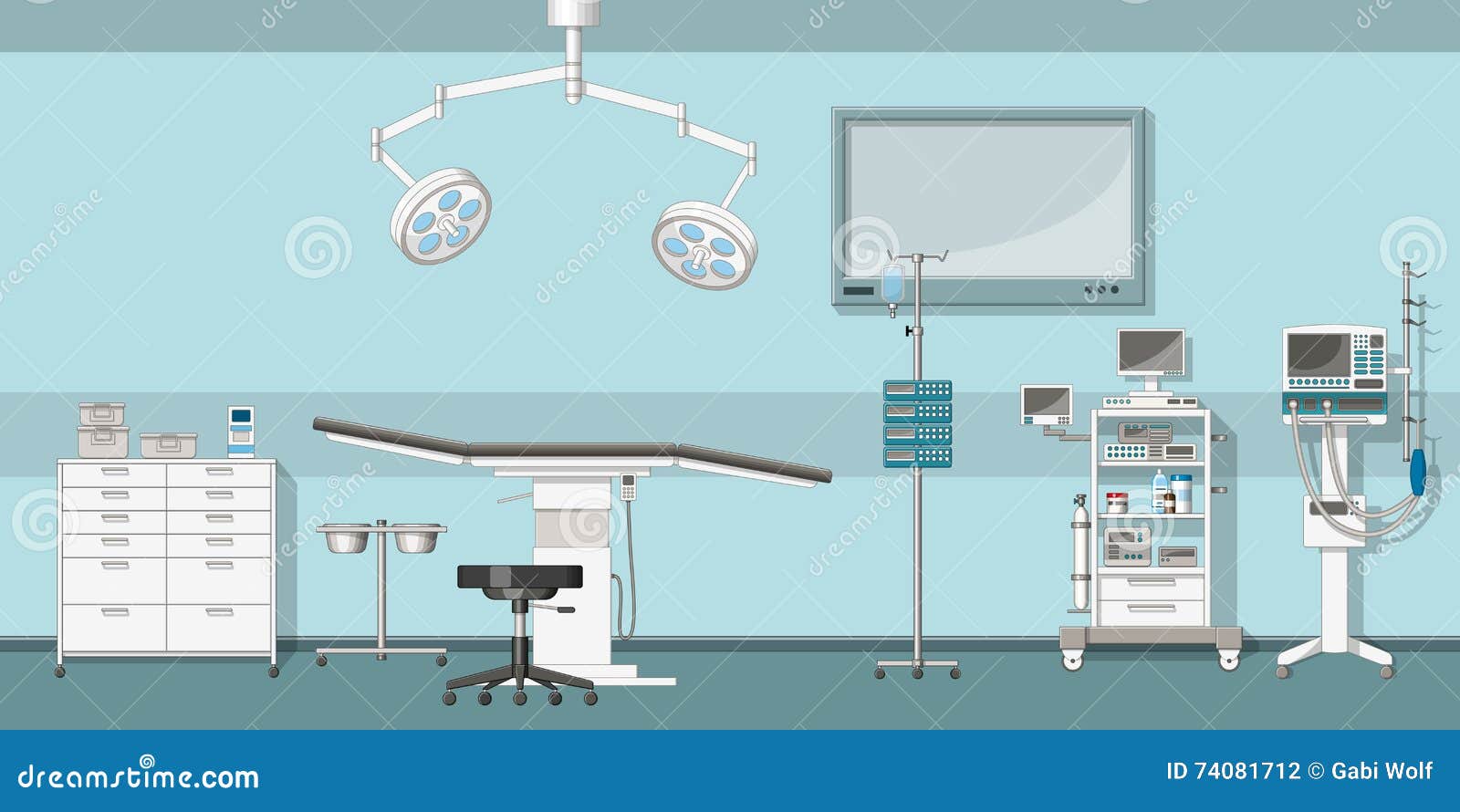 Illustration of a Operating Room Stock Vector - Illustration of doctor ...