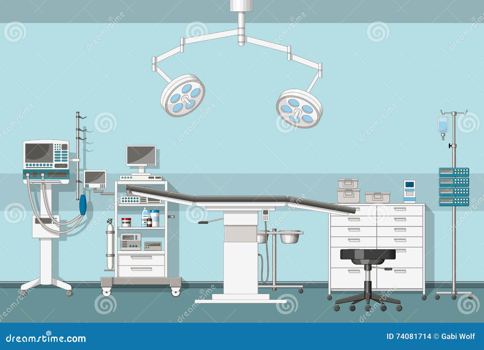 Illustration of a Operating Room Stock Vector - Illustration of ...
