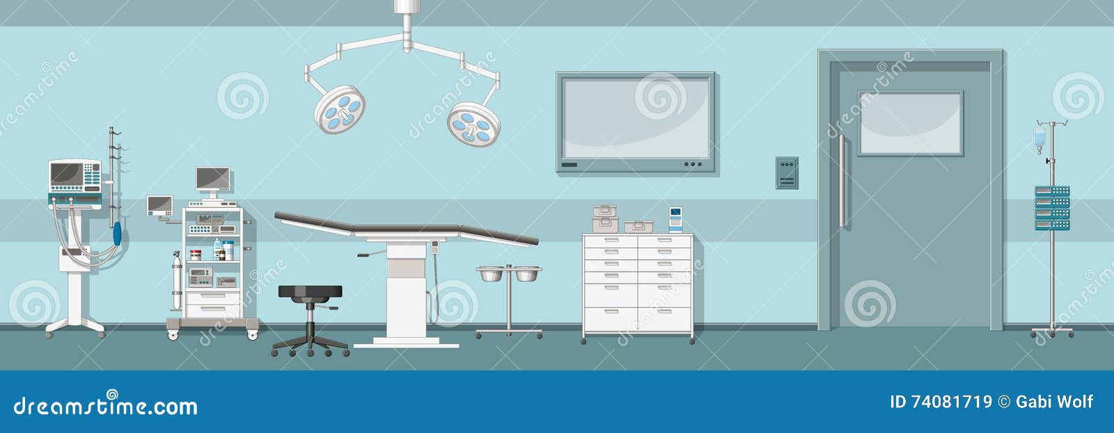 Illustration of a Operating Room Stock Vector - Illustration of ...