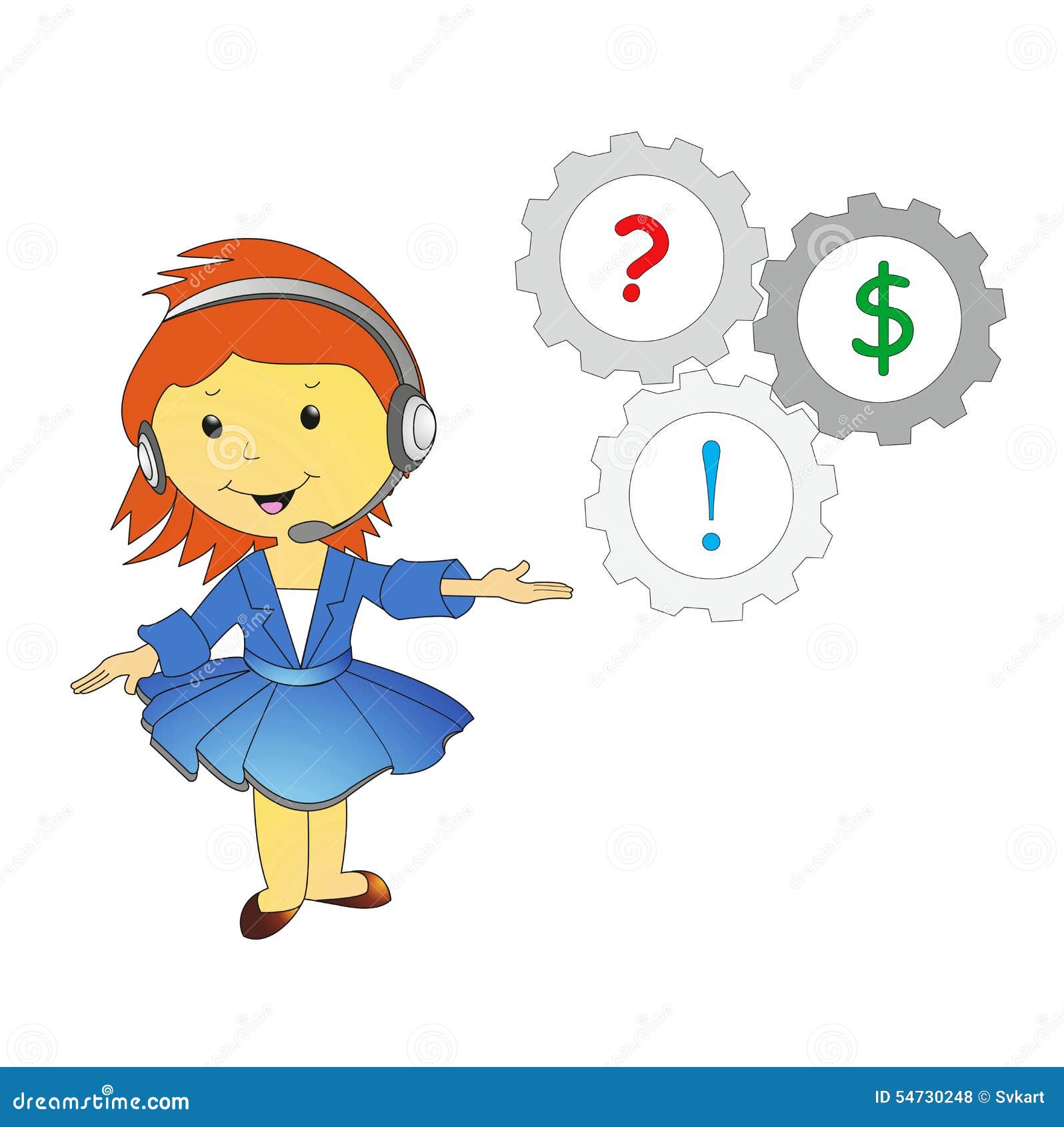 Illustration of operator stock vector. Illustration of cheerful - 54730248