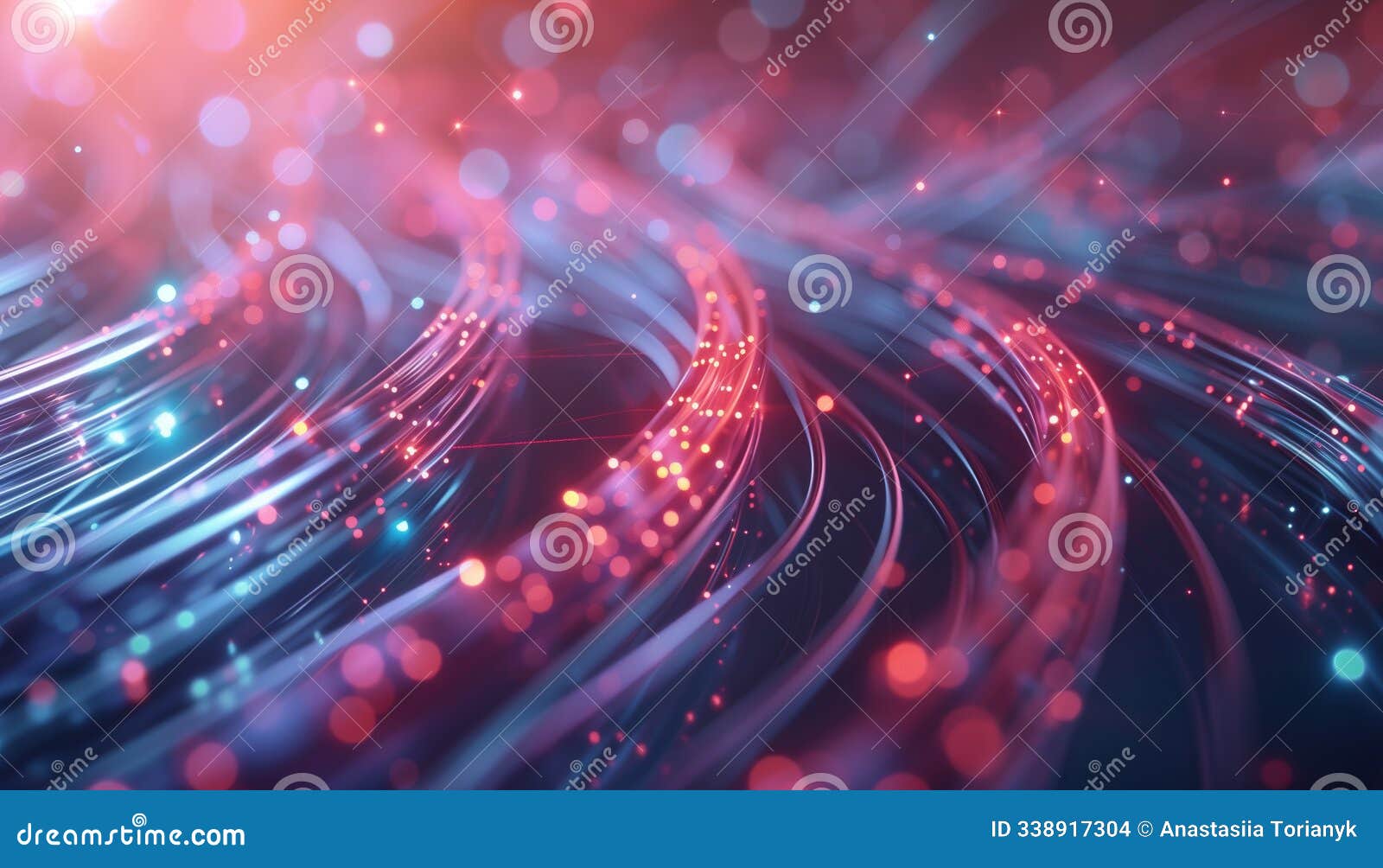 Illustration of Optical Fiber Cable Connection in Technology Background ...
